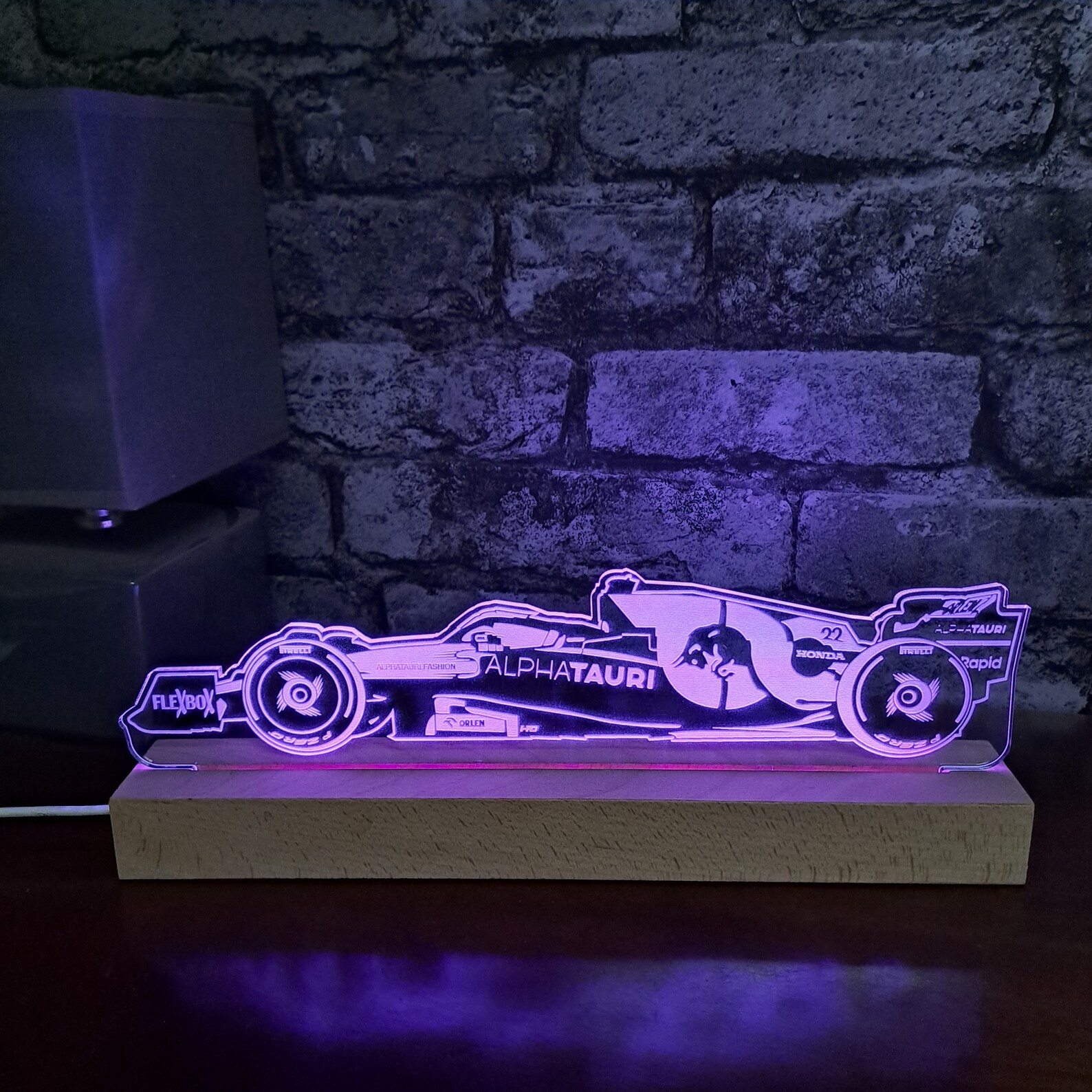 Yuki Tsunoda LED Lamp Night Light, Home Decor, Formula 1, F1 Gifts, F1 ...