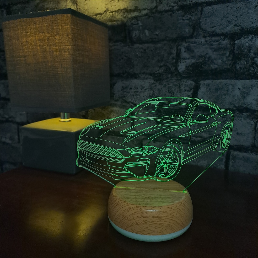 Bullitt Car LED Light, Bullitt Car Night Light, Gift, Birthday Present ...