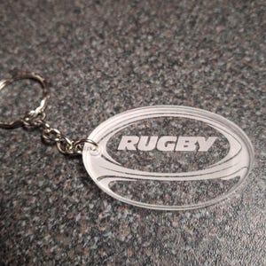 Rugby Ball Key Ring Key Chain, Rugby Ball, Rugby Ball Keyring, Gift for ...