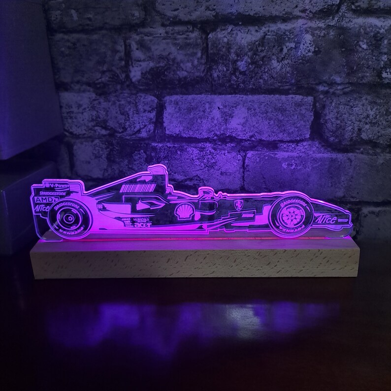 Formula 1 Kimi Raikkonen LED Lamp Light Home Decor F1 LED Lamp - Etsy