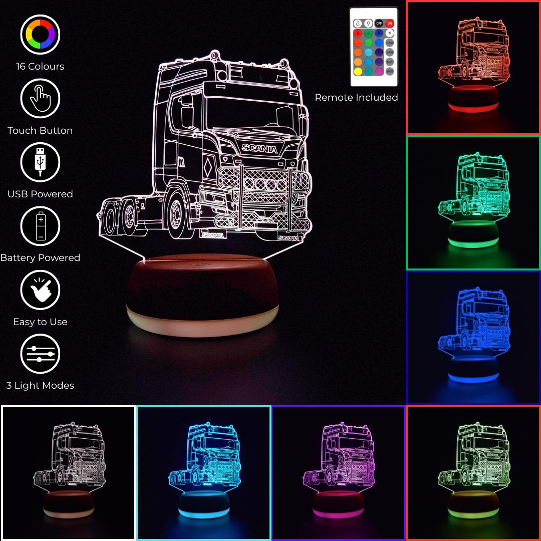 Personalised Lorry LED Night Light, Lorry Gift, Lorry Driver Gift ...