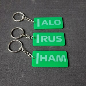 Limited Edition Fernando Alonso Number 14 Green Keyring, F1 Gift ...