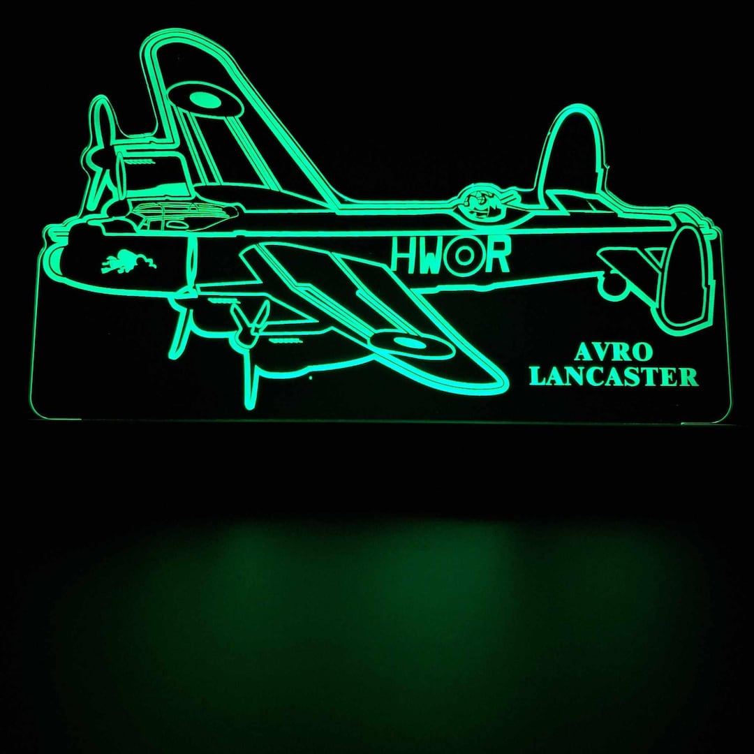 Avro Lancaster Bomber LED Night Light, Gifts for Him, Dad Gift, Plane ...