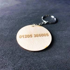 Customised Keyrings Logo - Customised Logo Keyring, Wooden Personalised ...