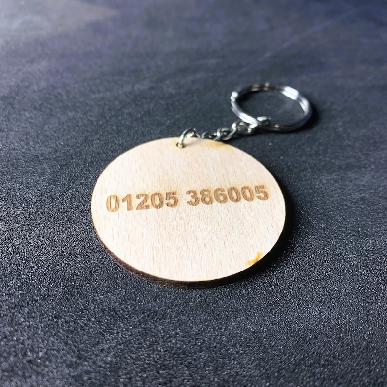 Customised Keyrings Logo Customised Logo Keyring Wooden - Etsy