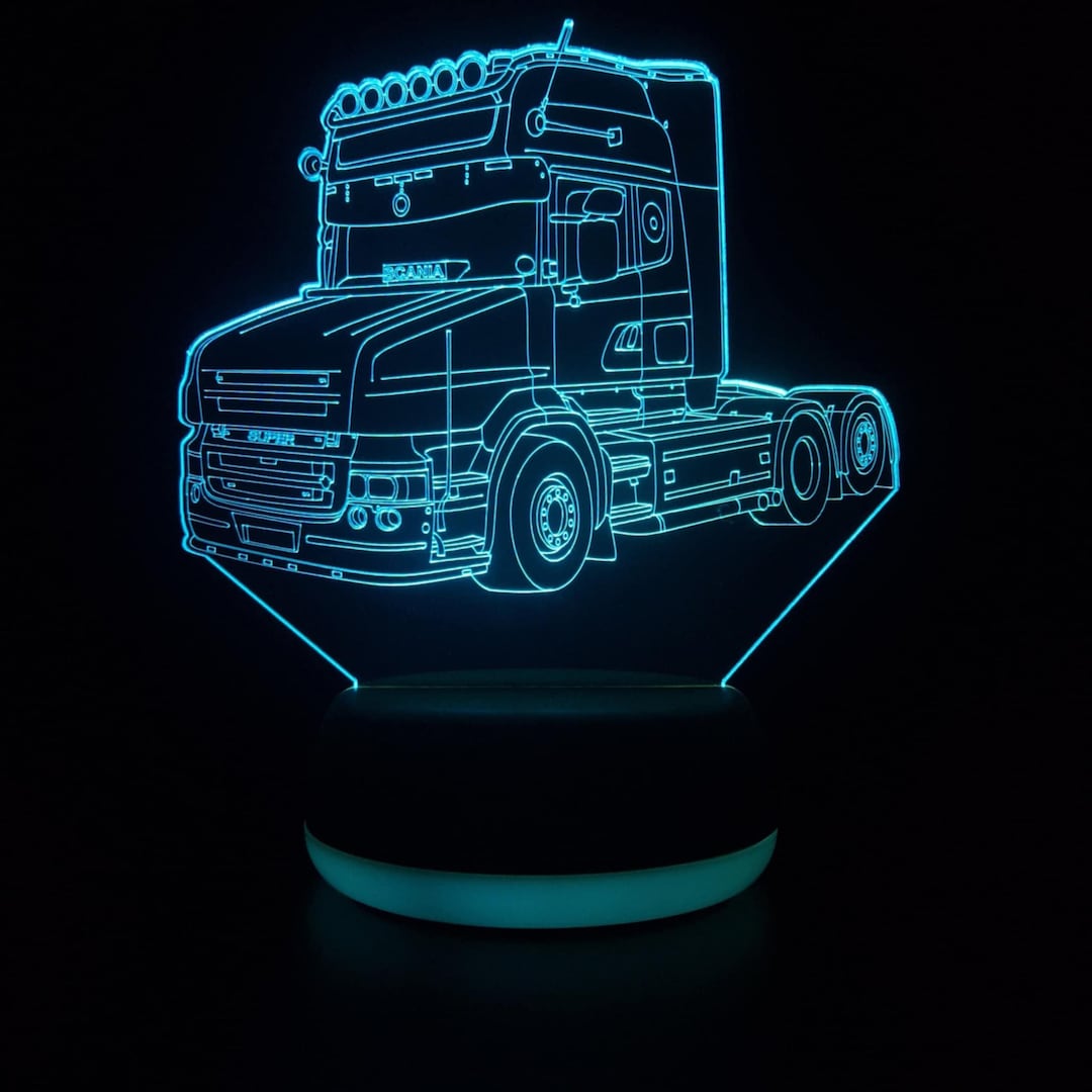 Lorry Night Light, Personalised Lorry T Cab LED Night Lamp, Gift for ...
