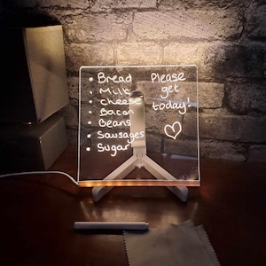 Illuminated Note Board for Home Décor, Customisable 3D LED Message ...