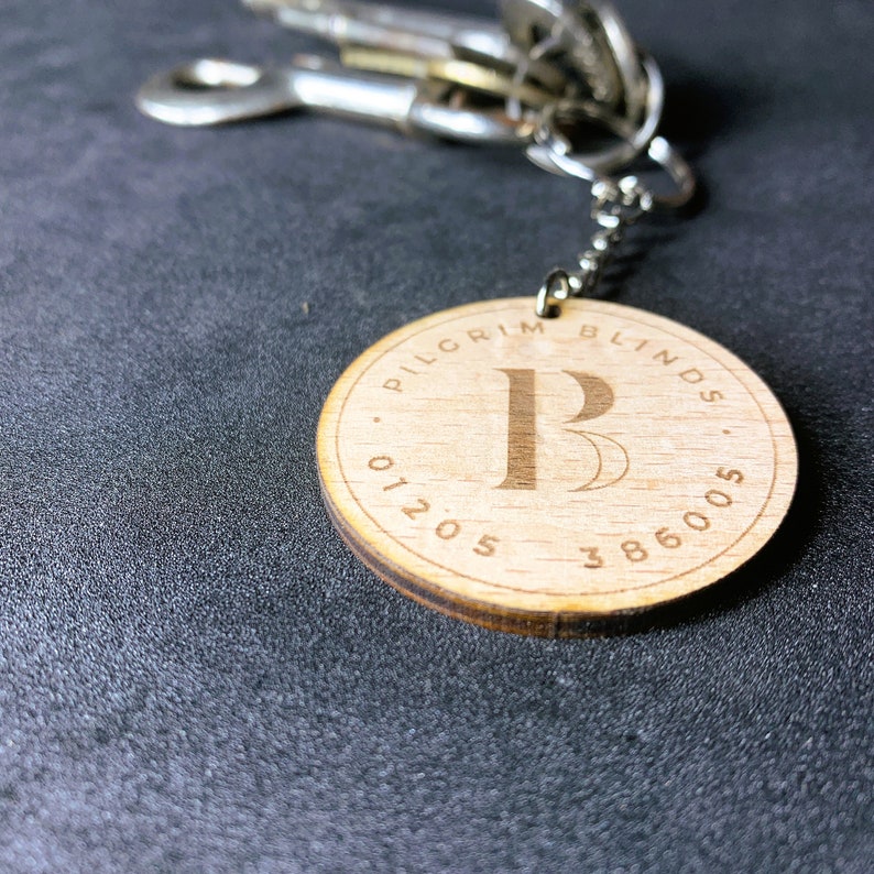 Customised Keyrings Logo Customised Logo Keyring Wooden - Etsy UK