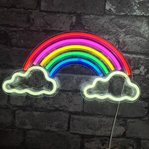 Rainbow Cloud NEON LED Wall Light, LED Light, Rainbow Light, Den Light ...