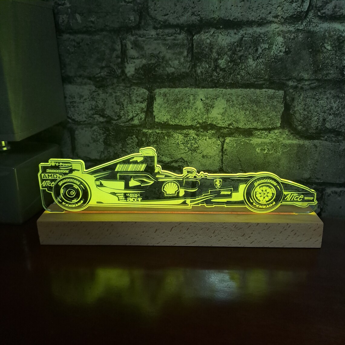 Formula 1 Kimi Raikkonen LED Lamp Light Home Decor F1 LED Lamp - Etsy