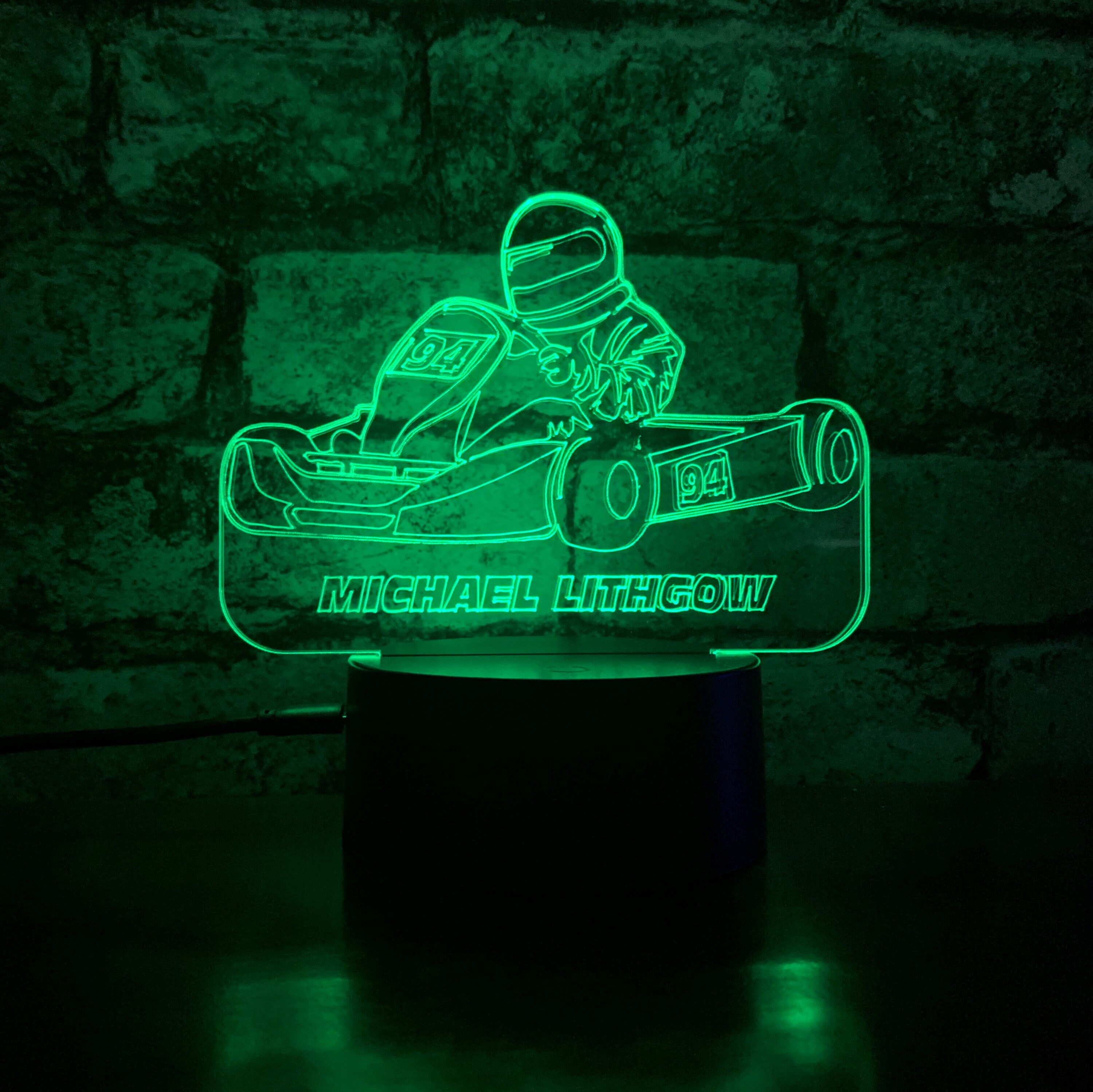 Go Kart Light Personalised Night Light LED Light Gift - Etsy