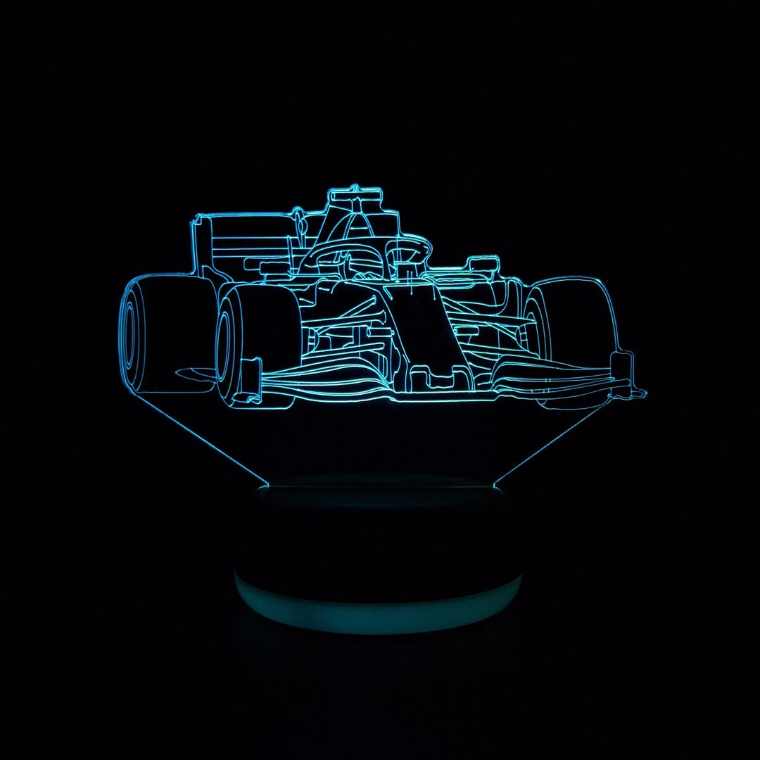 Personalised Formula 1 Car LED Night Light, F1 Gift, Gifts for Him ...