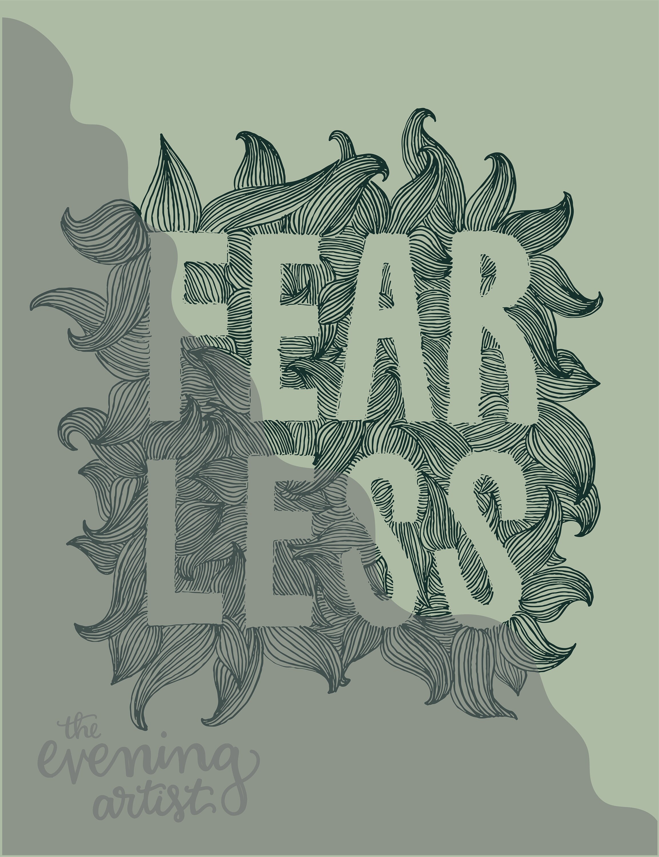 Fearless Abstract Line Art Print - Etsy UK