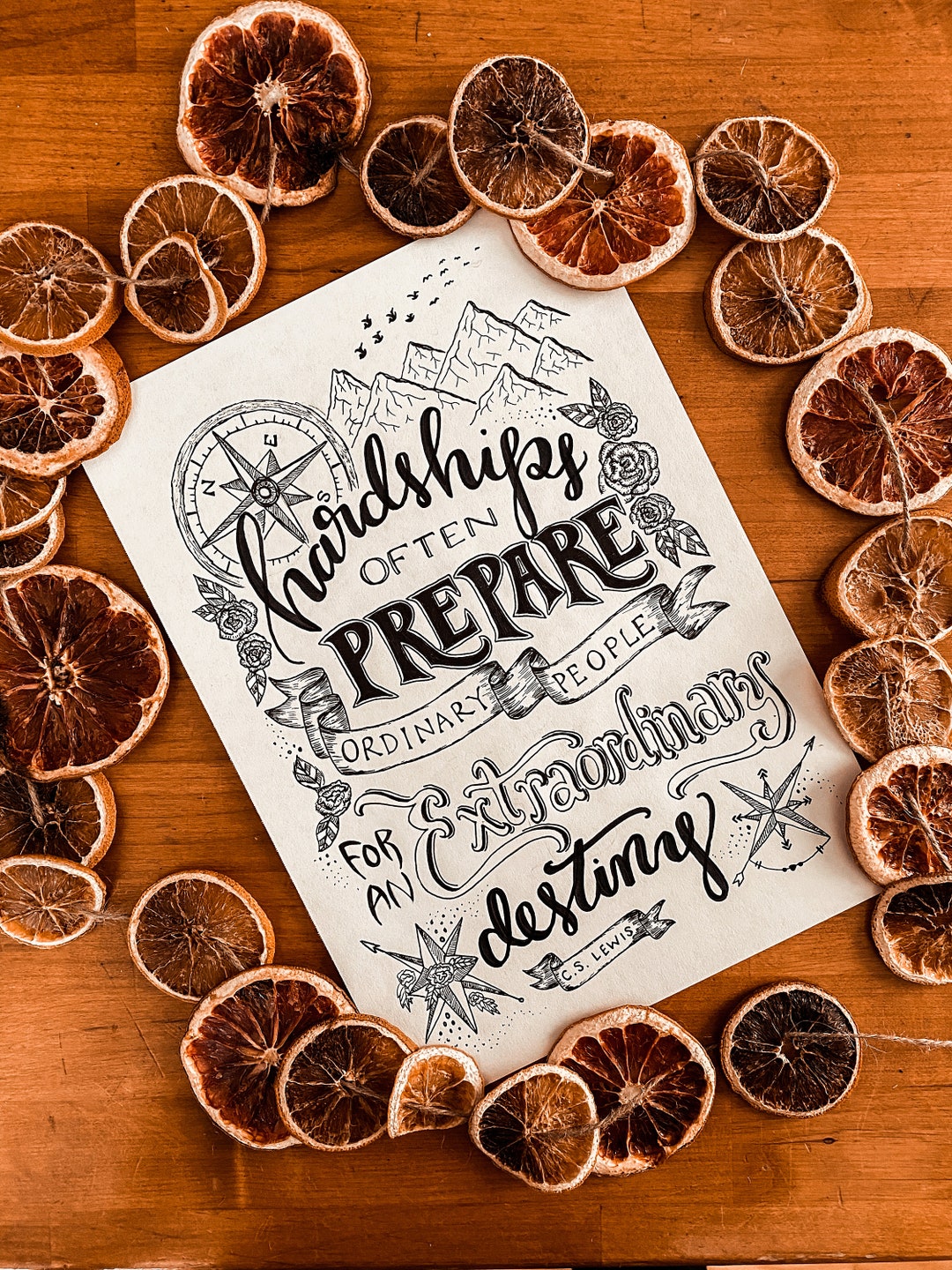 C.S. Lewis Quote Print - Hardships Often Prepare Ordinary People for an ...