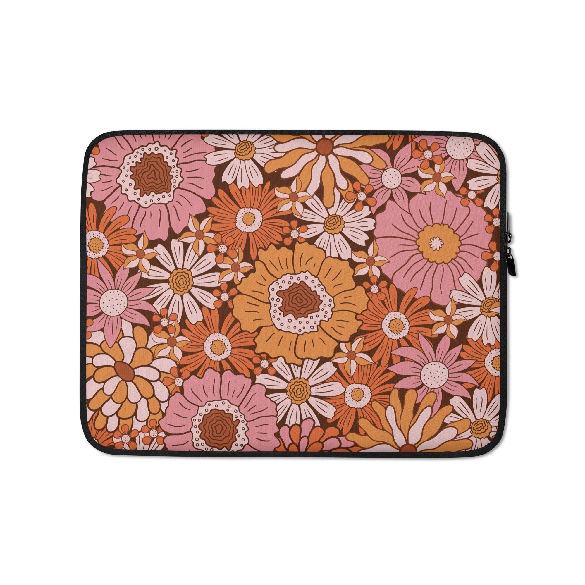 Hippie Boho Laptop Case, Retro 60s 70s Laptop Sleeve, Flower Power ...