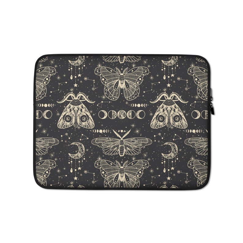 Celestial Moth Laptop Case, Moth Laptop Sleeve, Mystical Moths ...