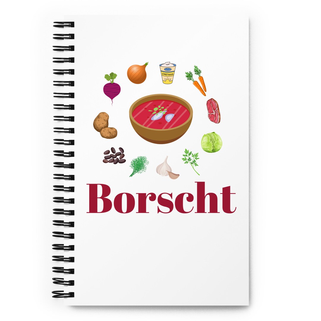 Ukraine Spiral Notebook Ukrainian Borscht Cooking Notebook - Etsy