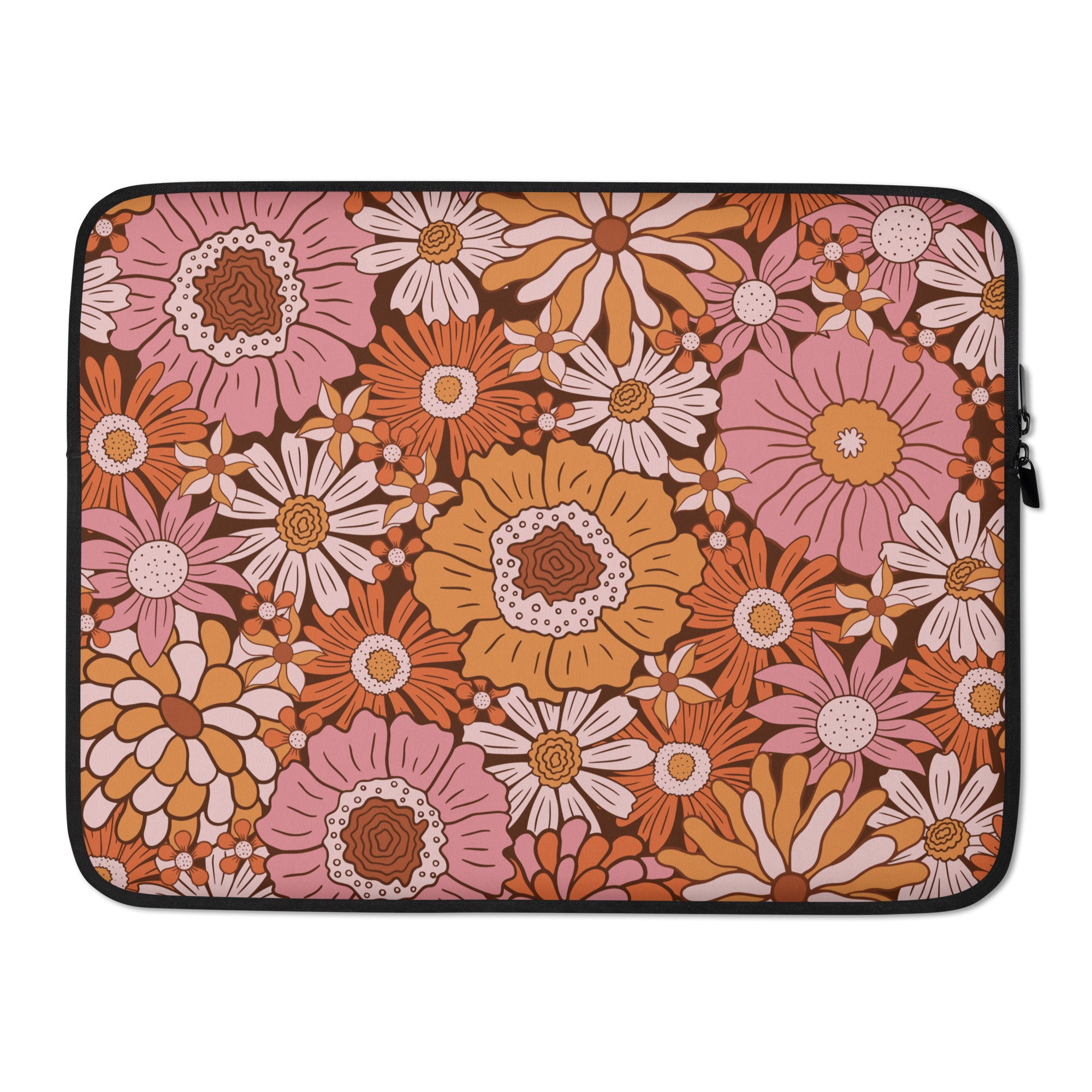 Hippie Boho Laptop Case, Retro 60s 70s Laptop Sleeve, Flower Power ...