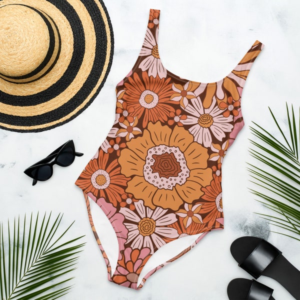 Hippie One Piece Swimsuit - Etsy