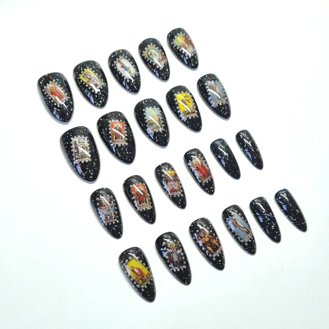 Tarot Card Nails, Custom Press on Nails, Full Set of 22 - Etsy
