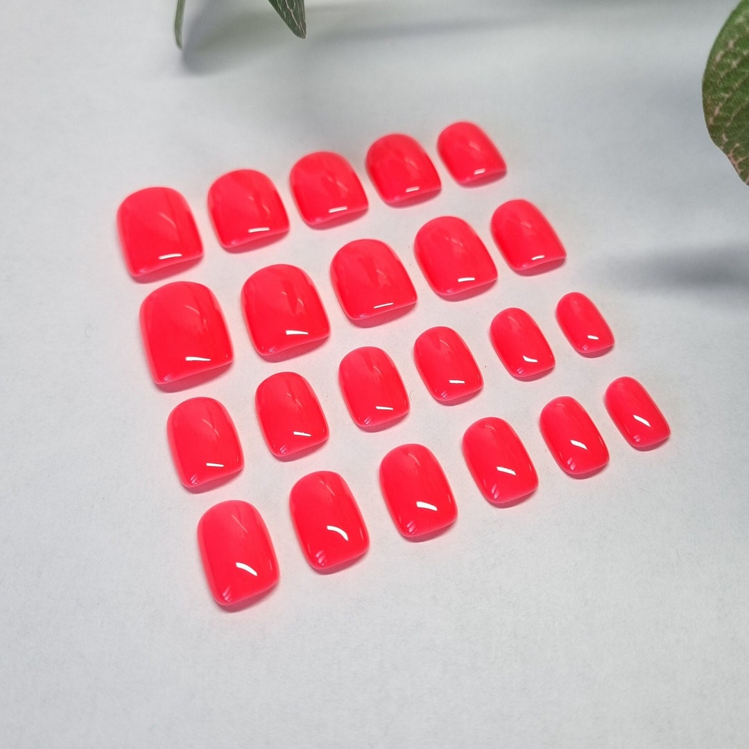 Wild Watermelon Press on Nails, Full Set of 22 - Etsy