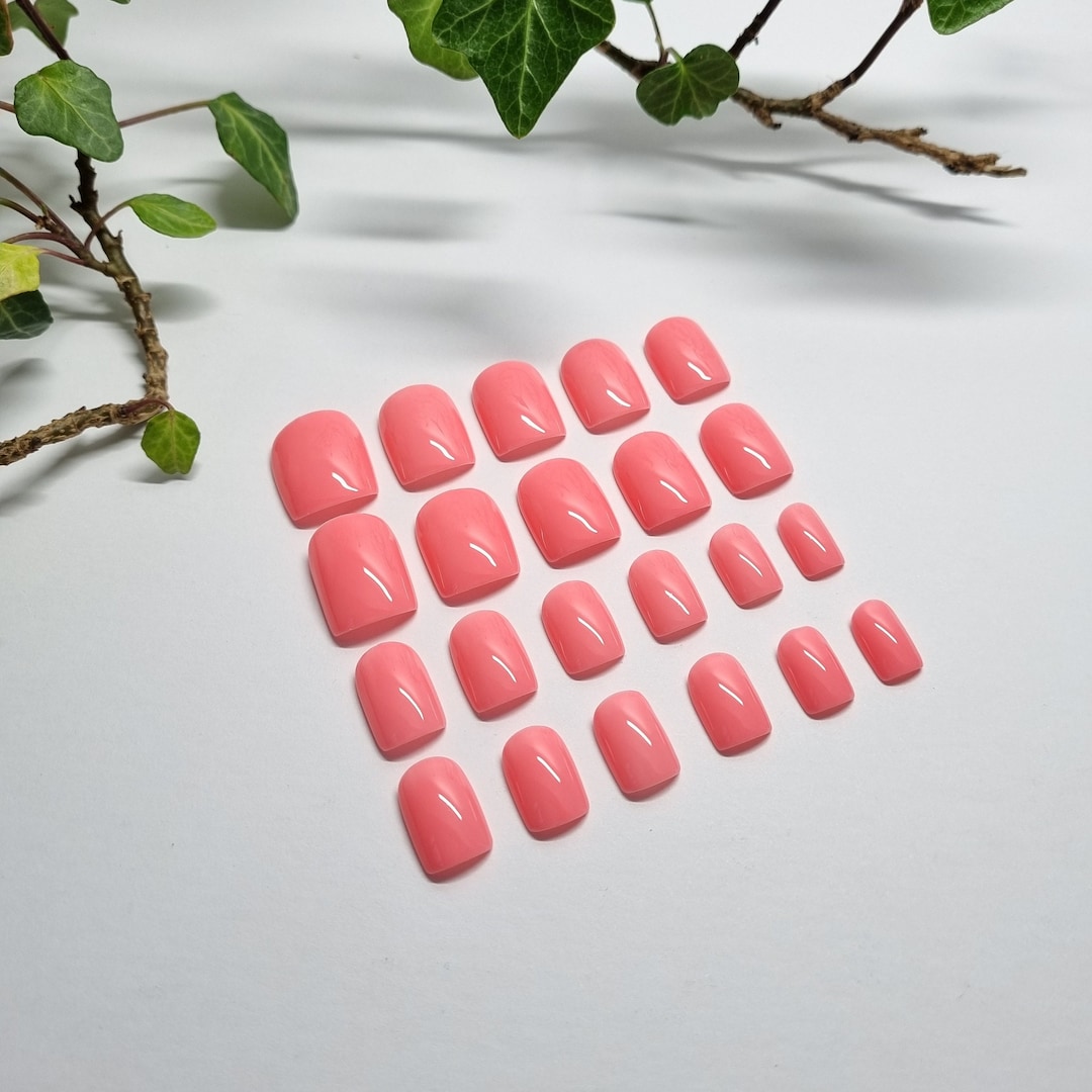 Pink Lemonade Extra Short Press on Nails - Full Set of 22 - Etsy