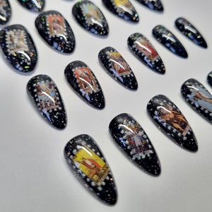 Tarot Card Nails, Custom Press on Nails, Full Set of 22 - Etsy