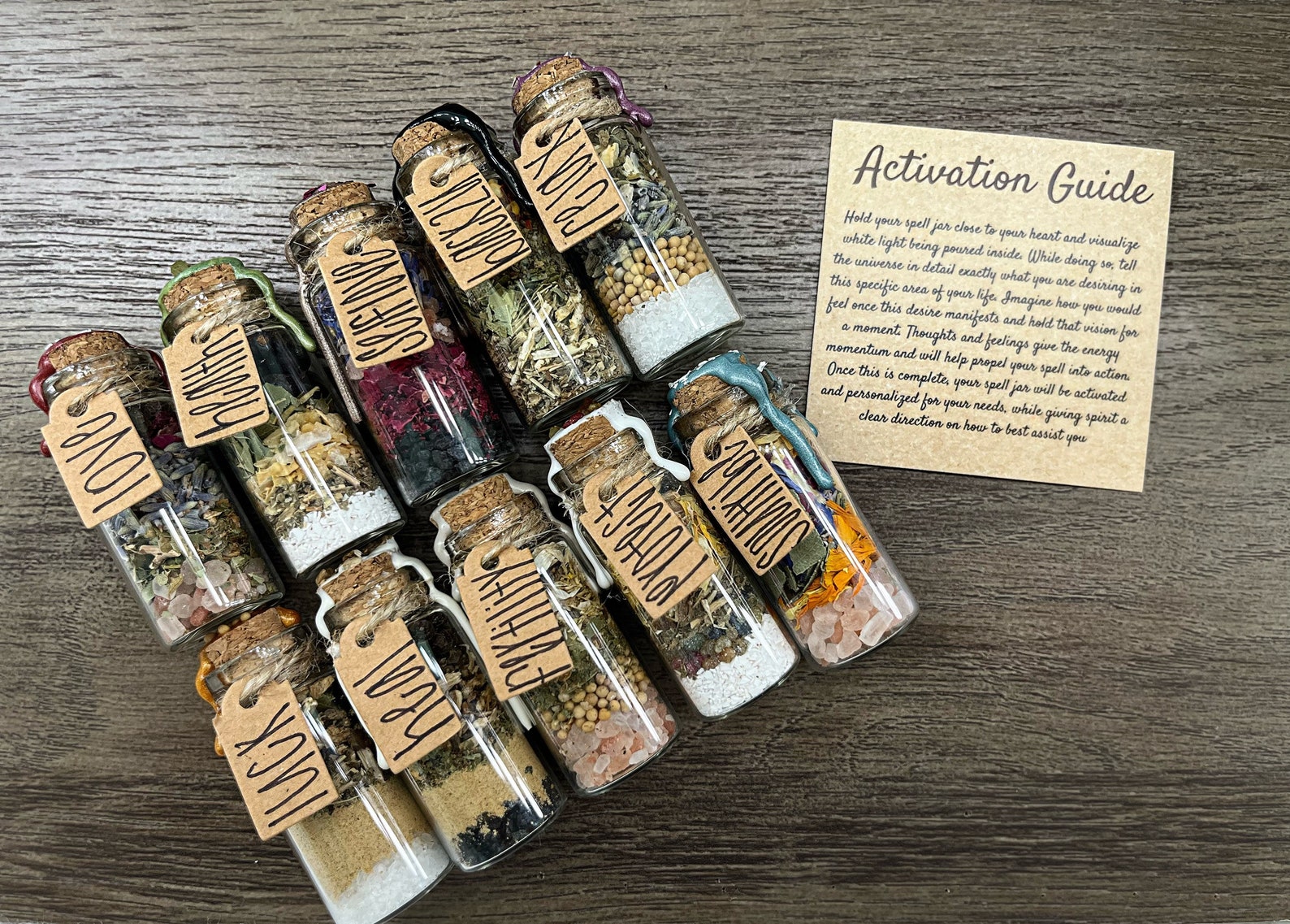 Release & Heal Spell Jar | Mini Altar Spell Jar | Emotional Release ...
