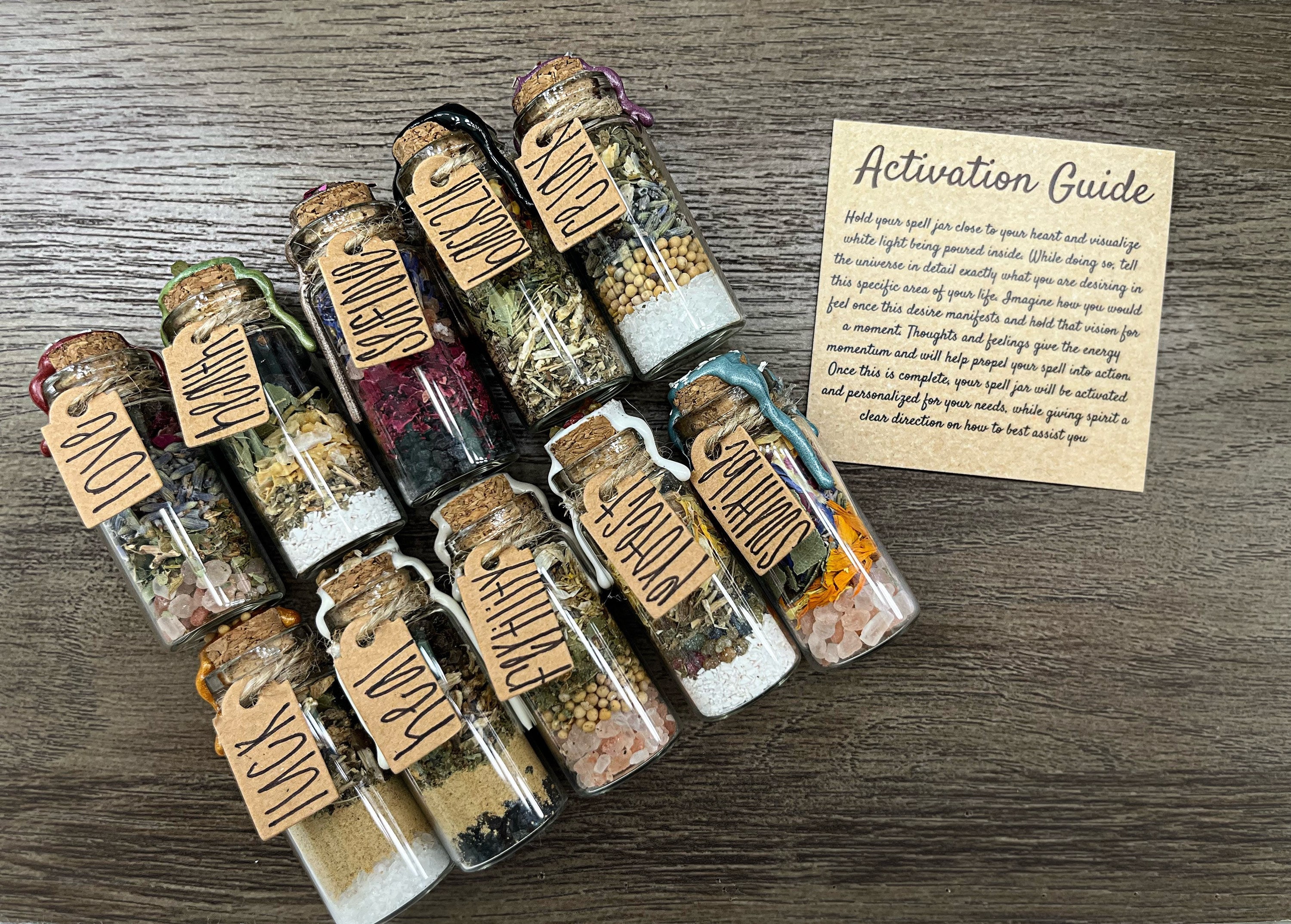 Release & Heal Spell Jar Mini Altar Spell Jar Emotional Release Heart ...