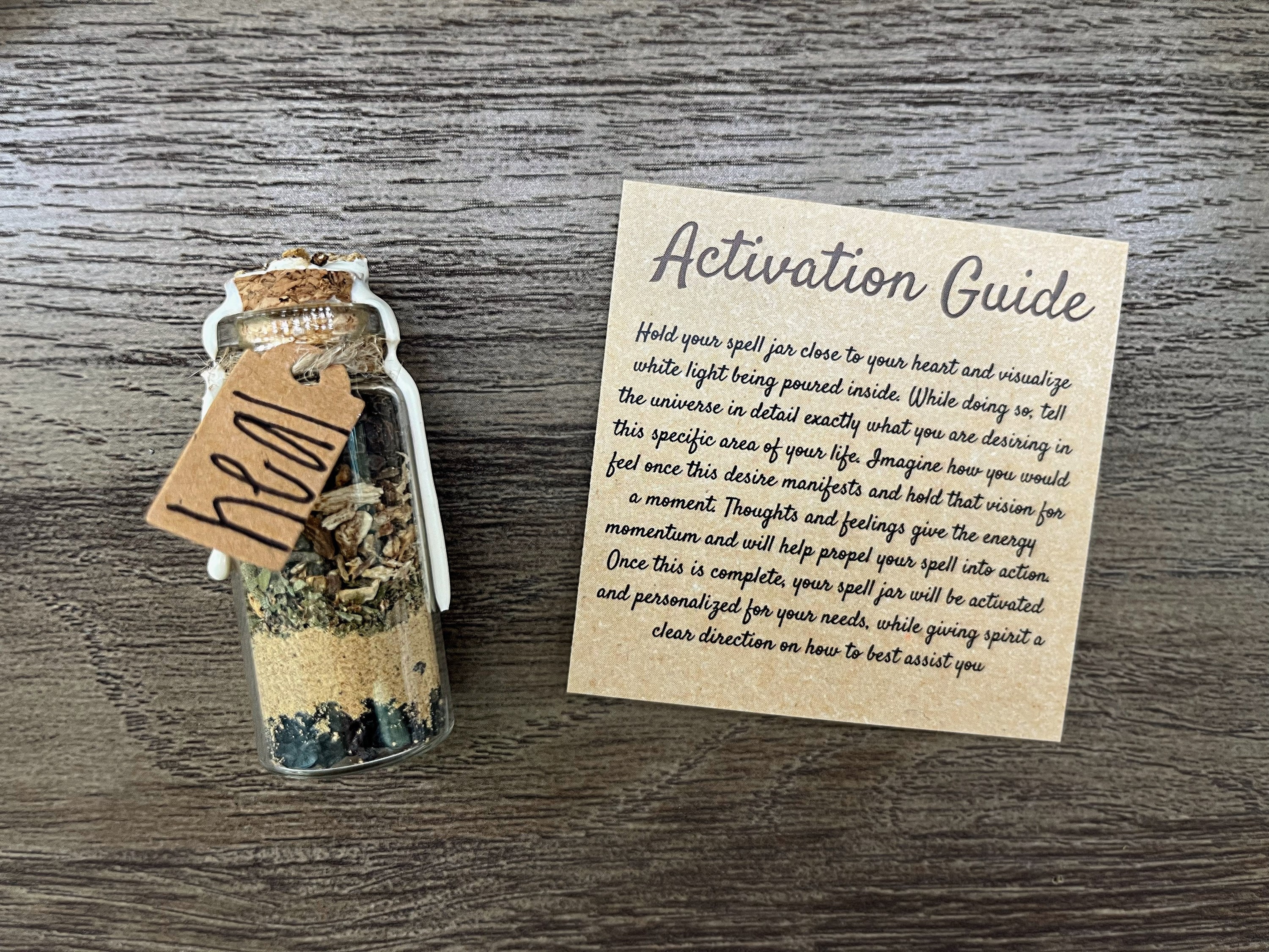 Release & Heal Spell Jar Mini Altar Spell Jar Emotional Release Heart ...