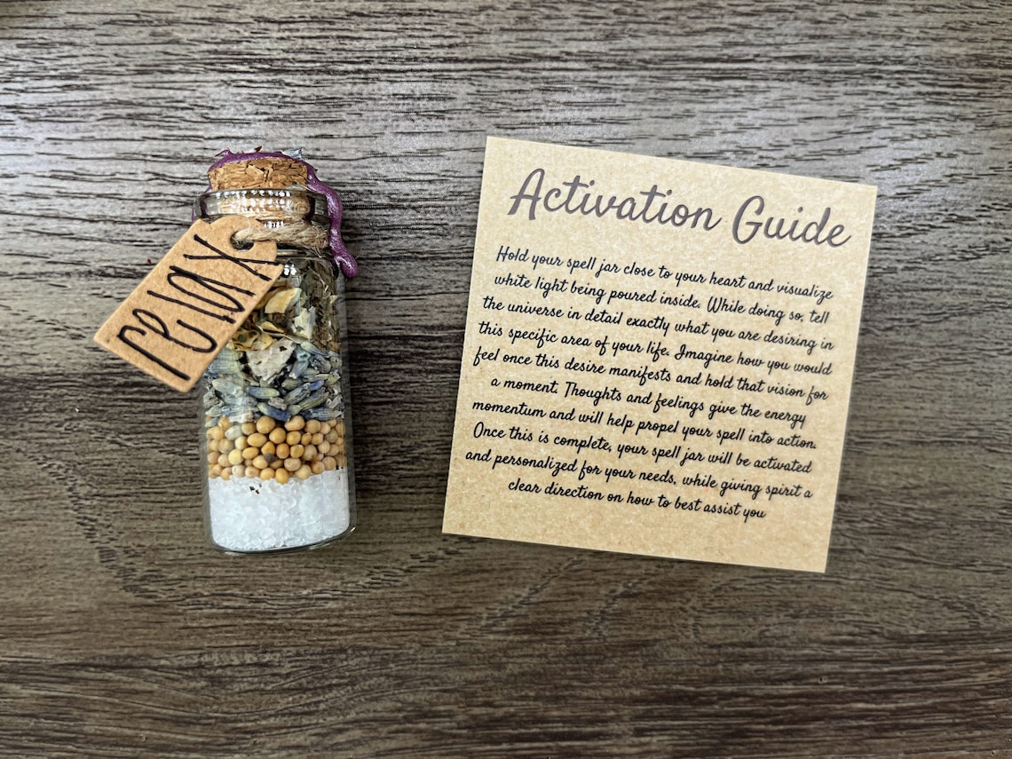 Relax & Unwind Spell Jar | Stress Relief | Mini Altar Spell Jar ...