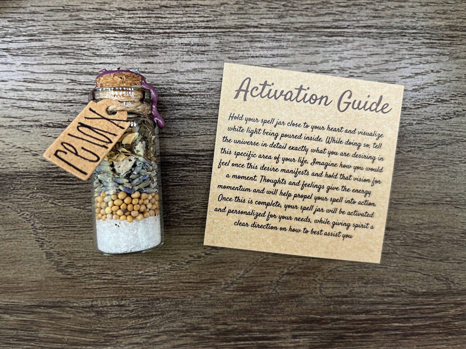 Relax & Unwind Spell Jar | Stress Relief | Mini Altar Spell Jar ...