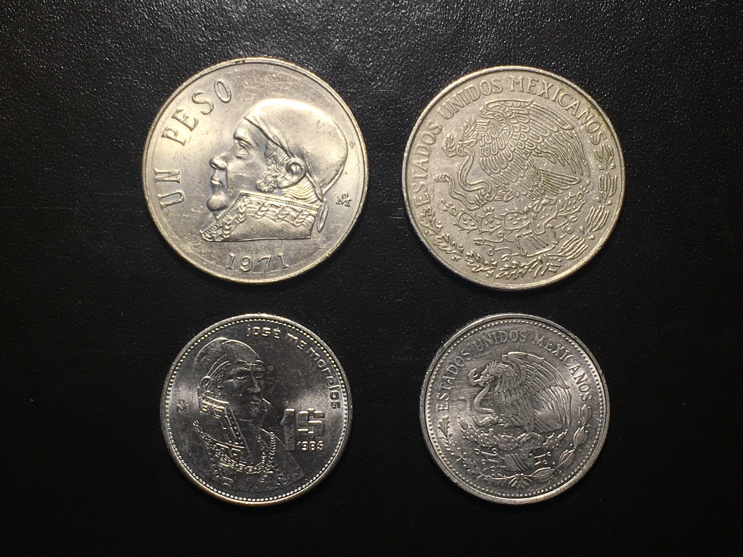 Mexico Coins Mexican Centavo Centavos Peso 1950-1987 1 Centavo-5 Pesos ...