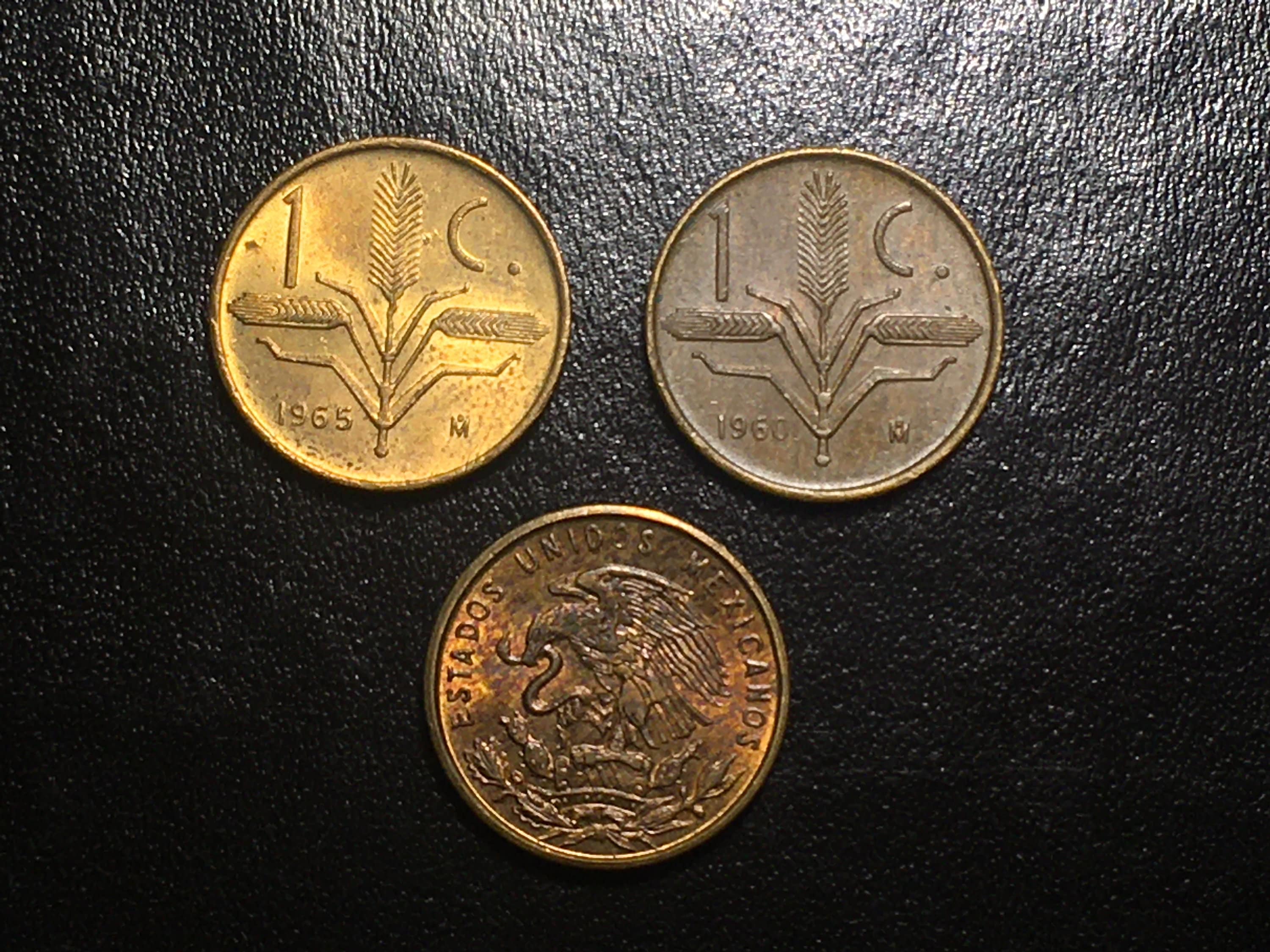 Mexico Coins Mexican Centavo Centavos Peso 1950-1987 1 Centavo-5 Pesos ...