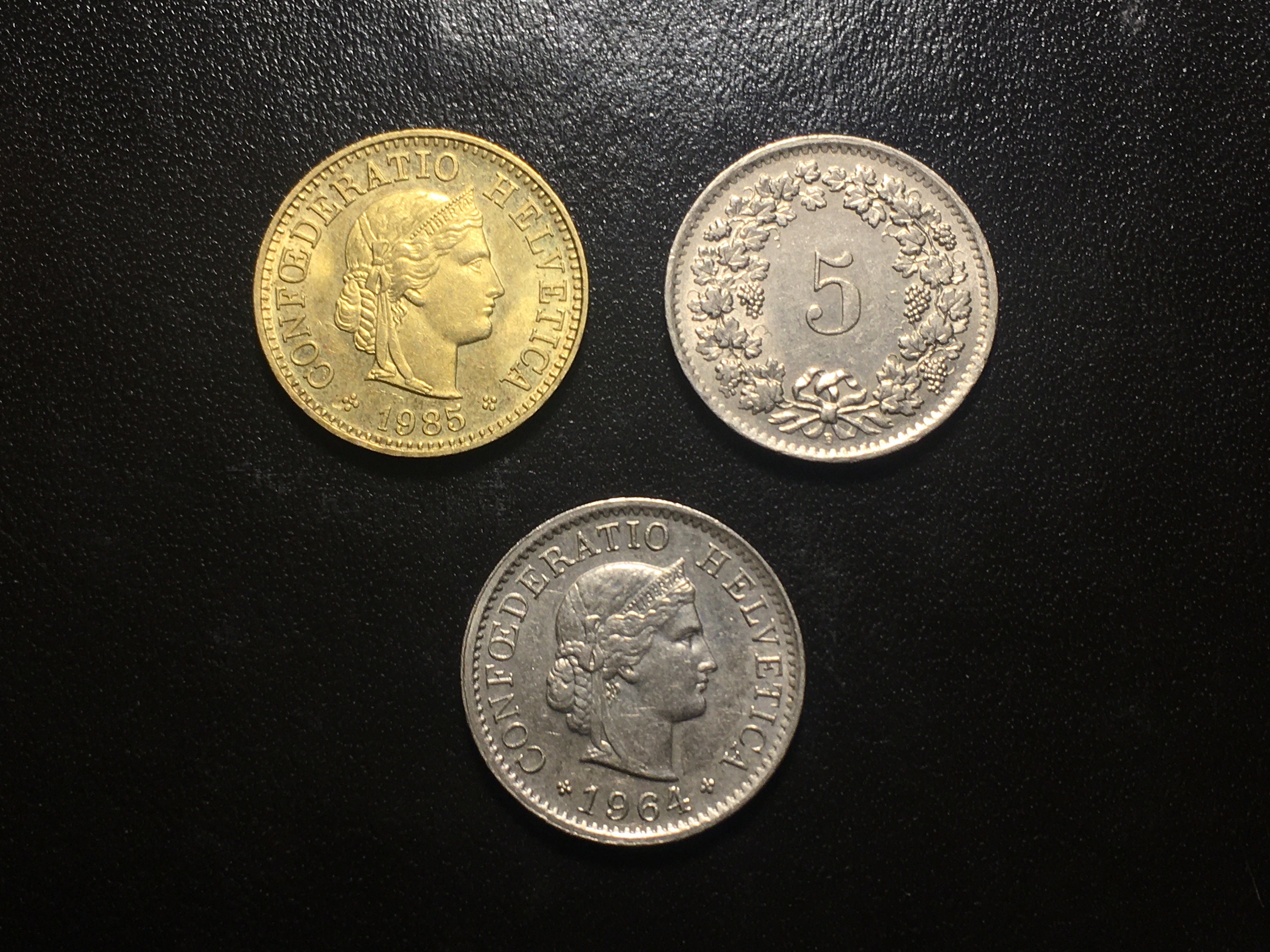 Switzerland Coins Swiss Rappen Franc Francs by Year 1950-1989 EF-AU ...