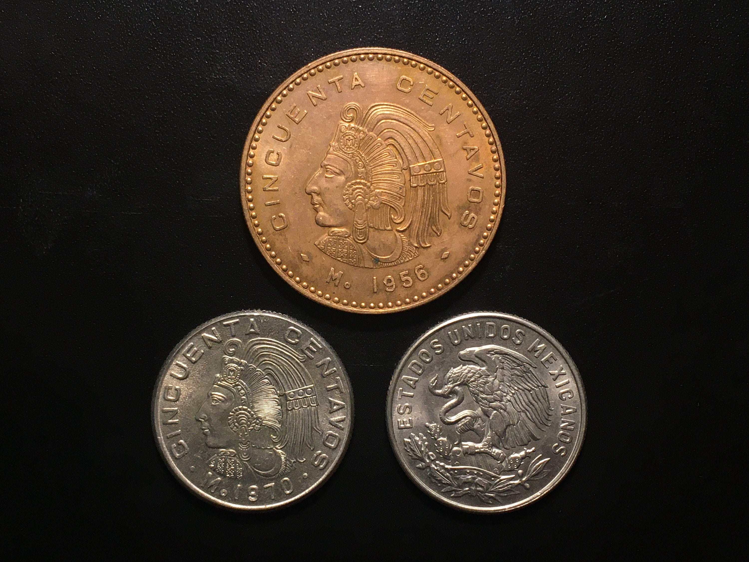 Mexico Coins Mexican Centavo Centavos Peso 1950-1987 1 Centavo-5 Pesos ...