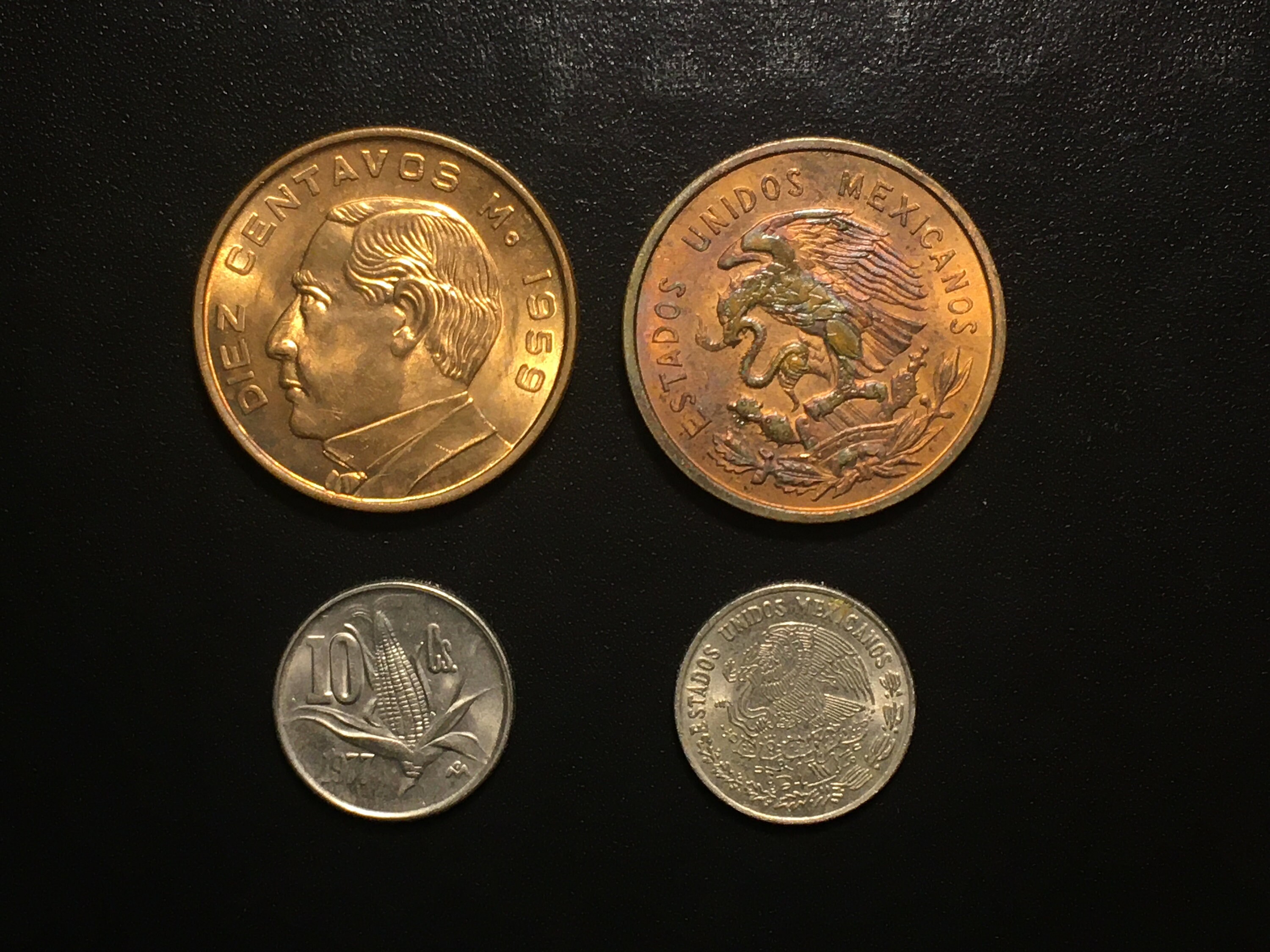 Mexico Coins Mexican Centavo Centavos Peso 1950-1987 1 Centavo-5 Pesos ...
