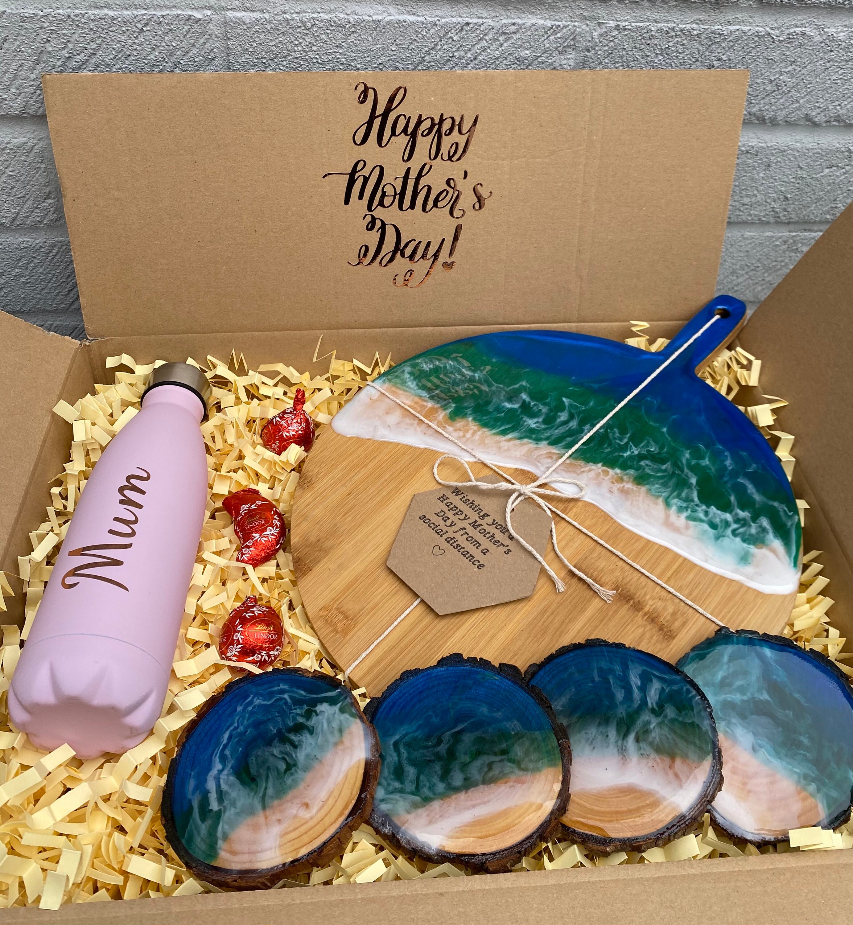 Mother's Day Gift Box Resin Gift Box Ocean Resin Board | Etsy