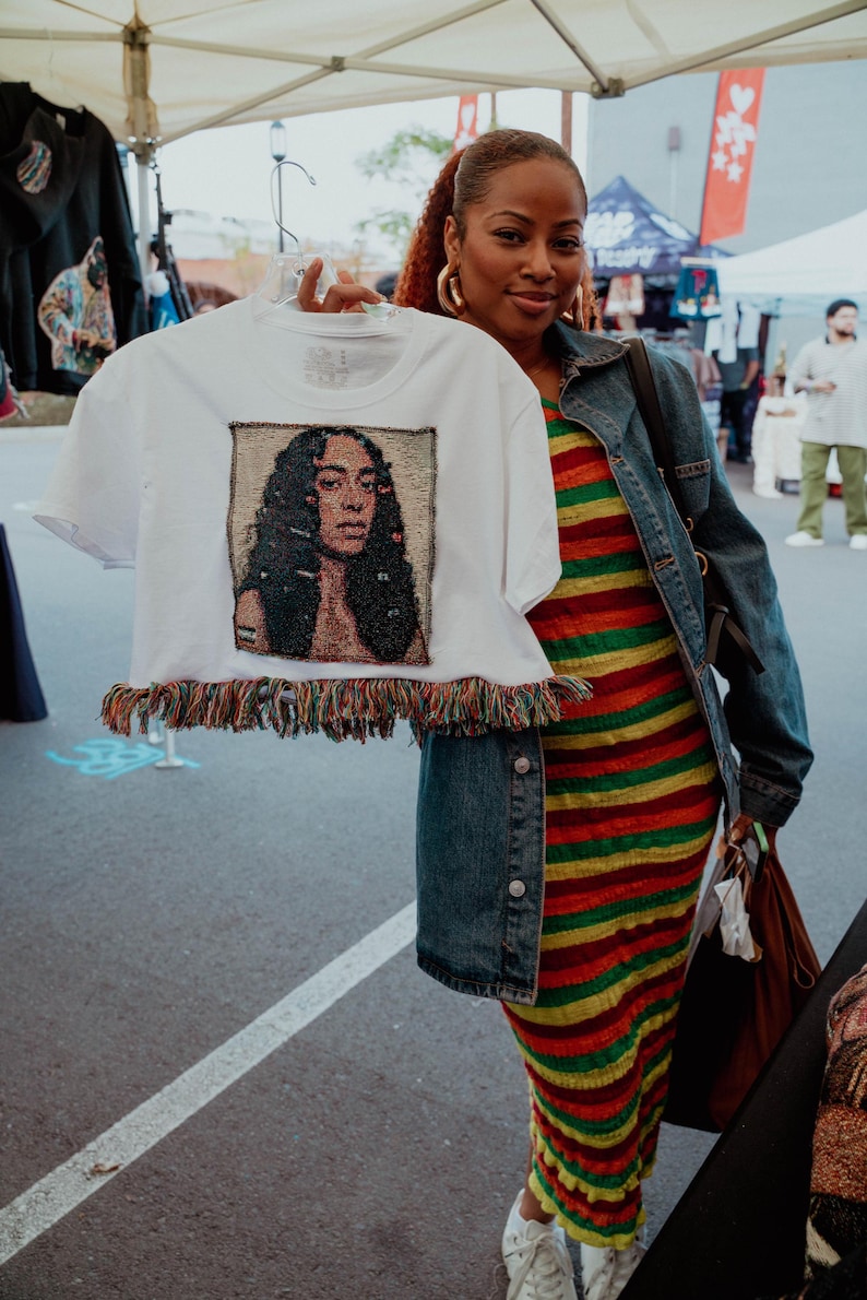 Custom Cropped Shirt With Tapestry Image - Etsy