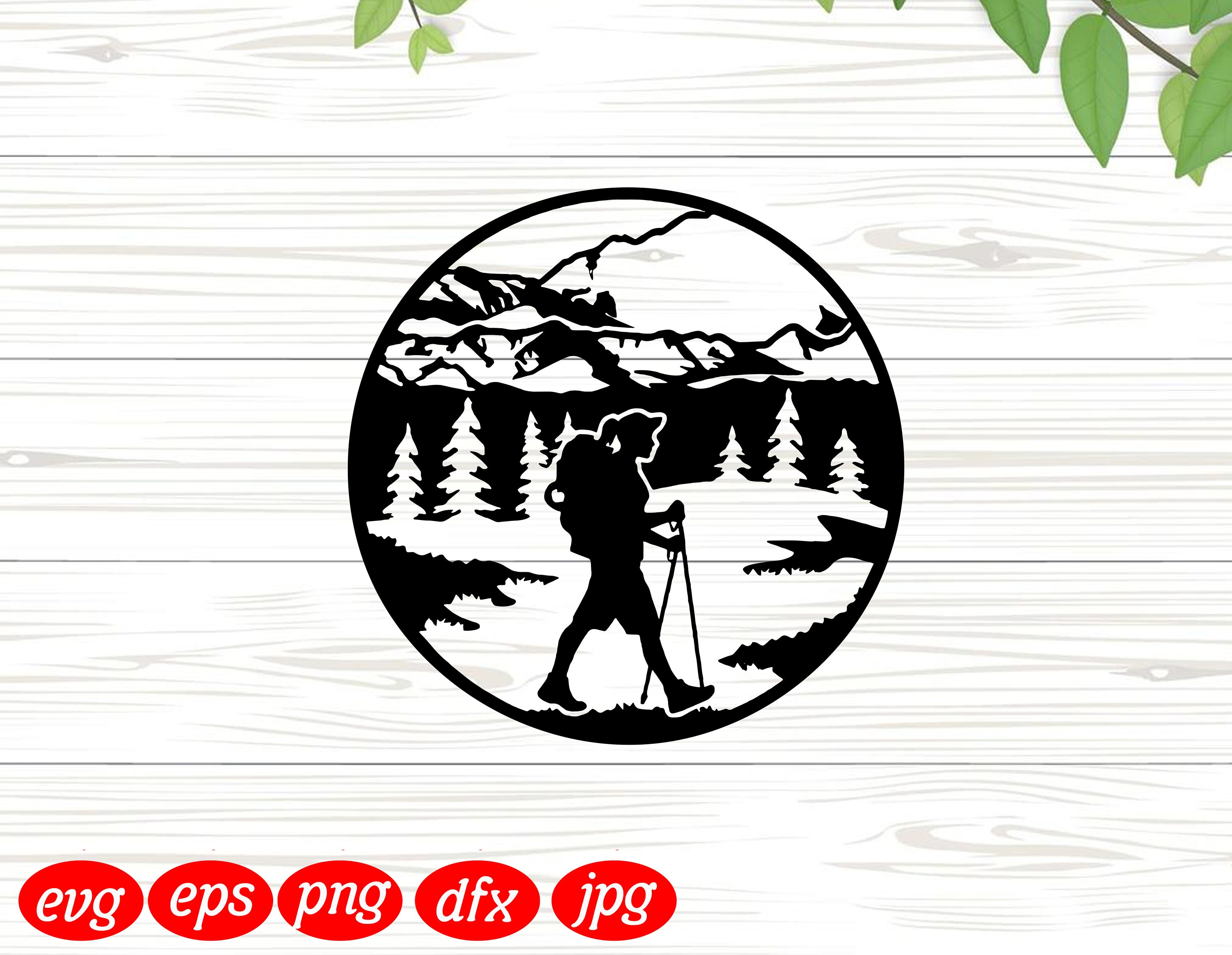Hiking Girl Svg Hiking Svg Camping Svg Cricut Digital Files Etsy