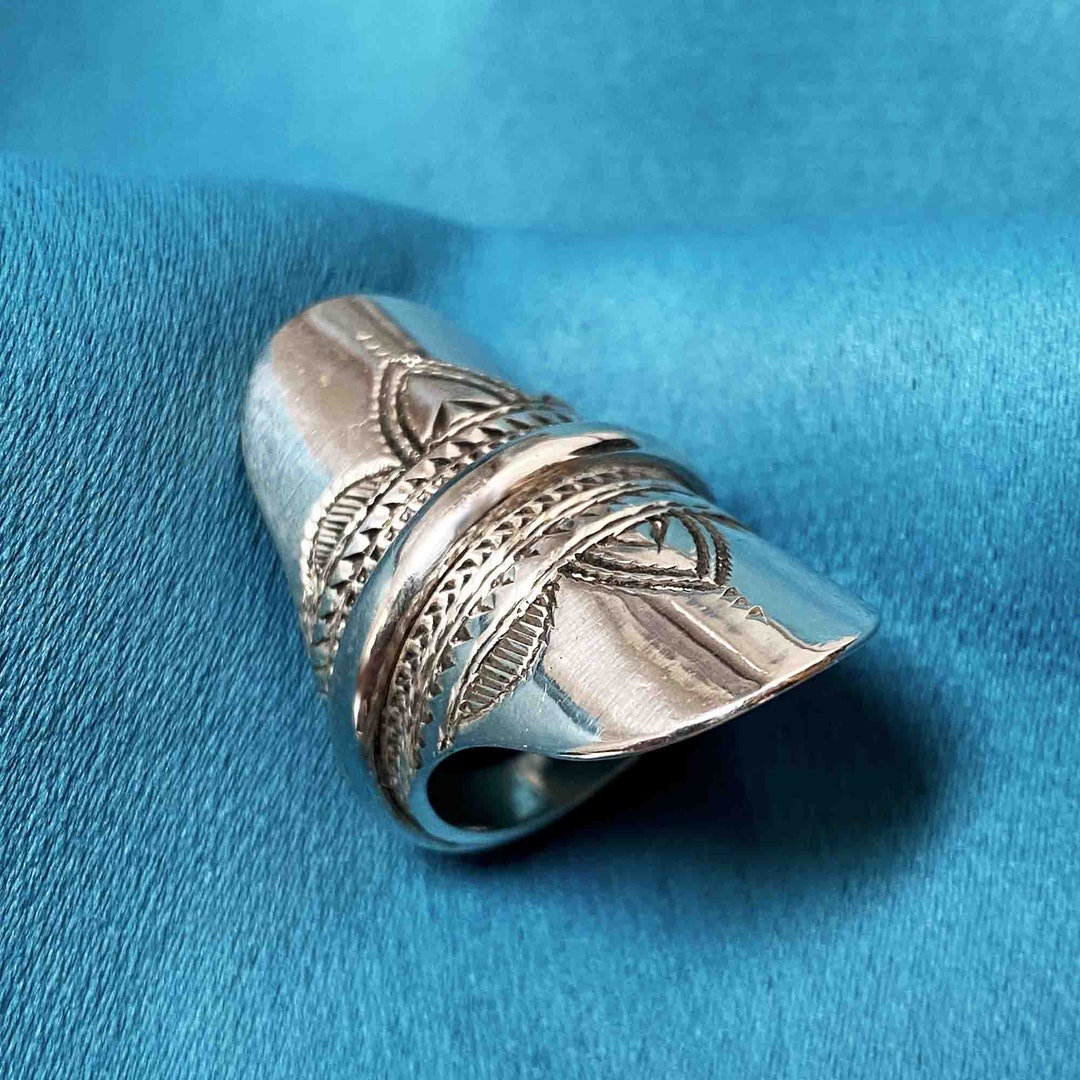 Tuareg Ahane Ring in Solid Silver - Etsy