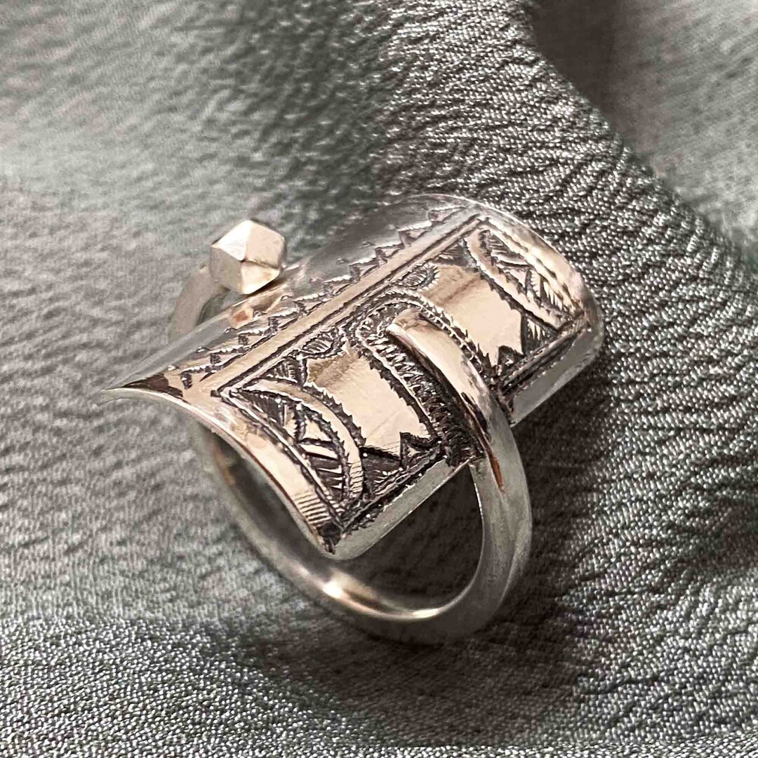 Touareg Tatpa Adjustable Ring in Solid Silver - Etsy