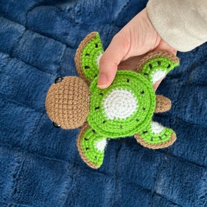 Crochet Turtle Plushie, Amigurumi Kiwi Turtle, Fruit Themed Animal ...