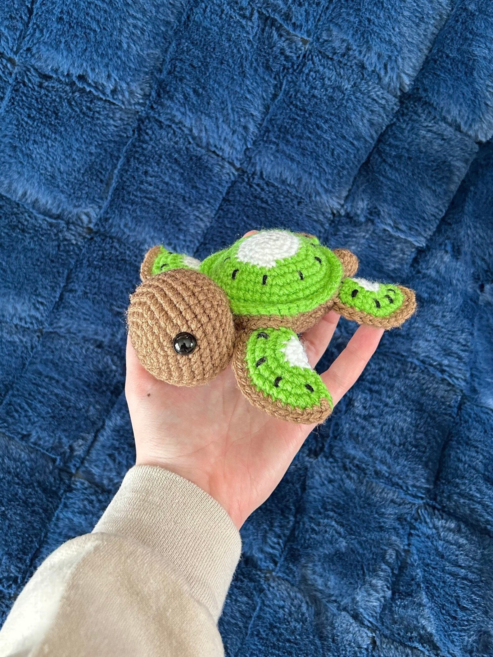 Crochet Turtle Plushie, Amigurumi Kiwi Turtle, Fruit Themed Animal ...