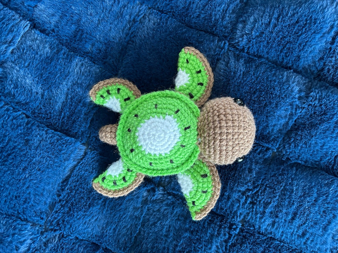 Crochet Turtle Plushie Amigurumi Kiwi Turtle Fruit Themed - Etsy