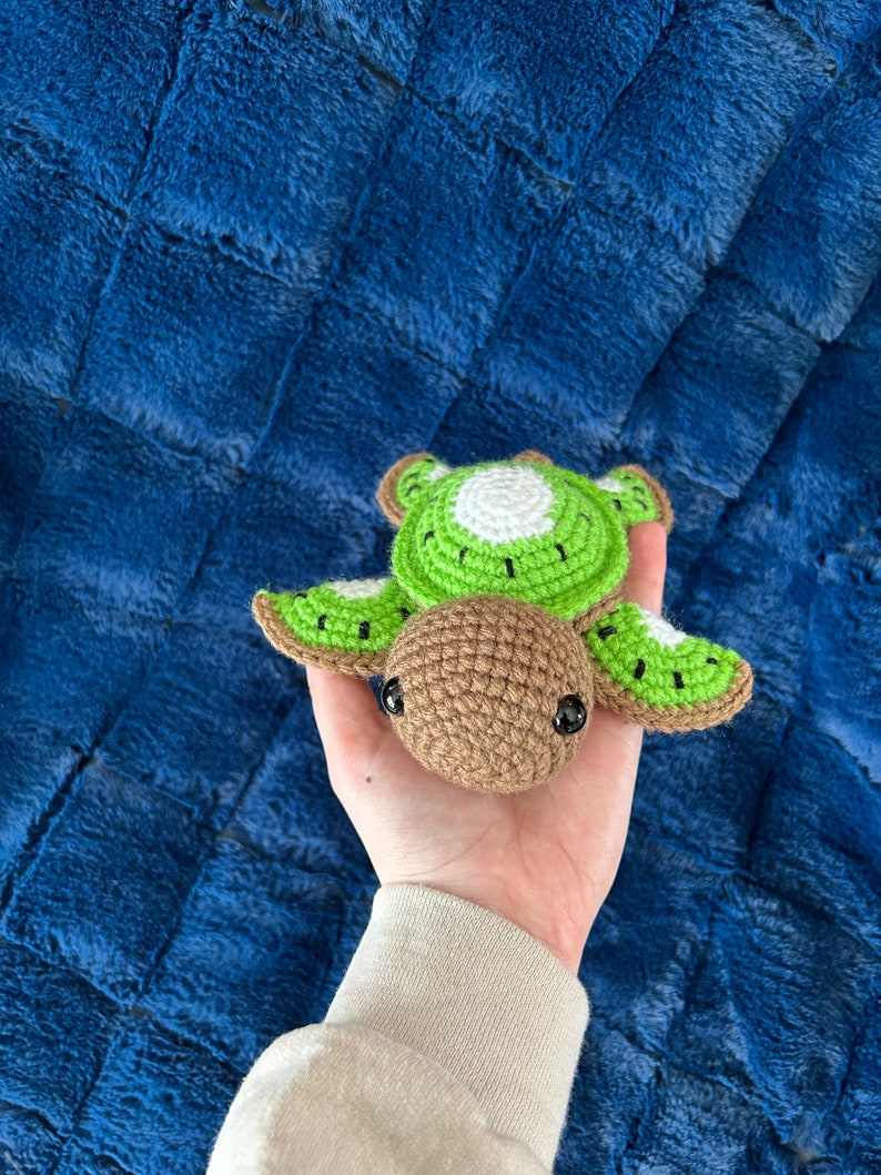 Crochet Turtle Plushie Amigurumi Kiwi Turtle Fruit Themed - Etsy