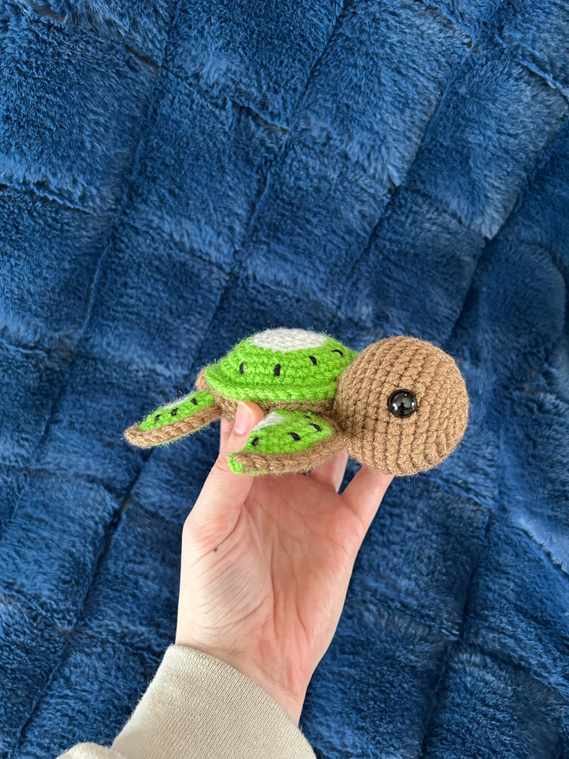 Crochet Turtle Plushie, Amigurumi Kiwi Turtle, Fruit Themed Animal ...