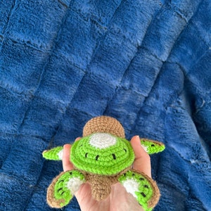 Crochet Turtle Plushie, Amigurumi Kiwi Turtle, Fruit Themed Animal ...