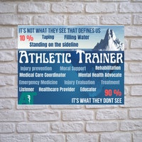 Athletic Trainer Wall Art Gift Idea for Athletic Trainer Athletic ...
