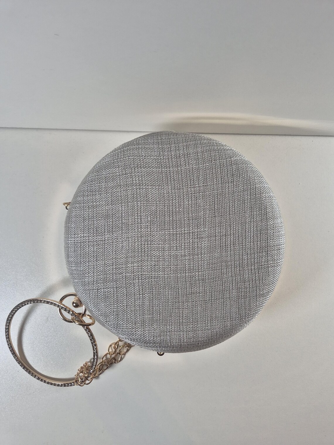 Silver Rhinestone Clutch Purse: Round Evening Bag (18 Cm) - Etsy